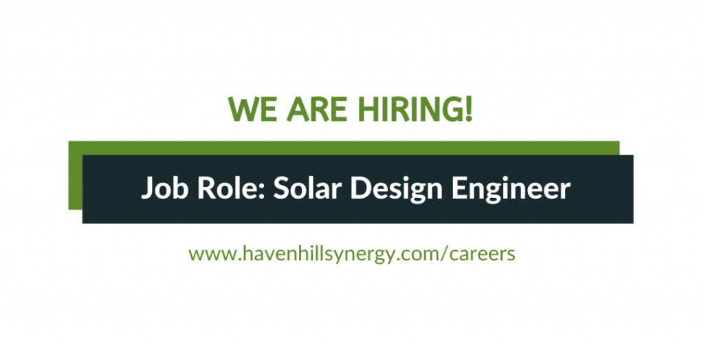 We are Hiring: Solar Design Engineer – HavenHill Synergy Ltd.